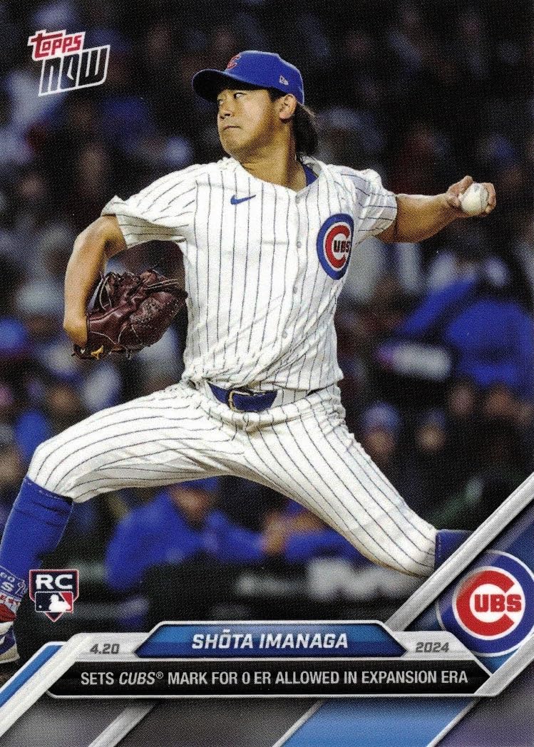 Amazon.com: 2024 Topps Now Baseball #105 Shota Imanaga Rookie Card Cubs ...