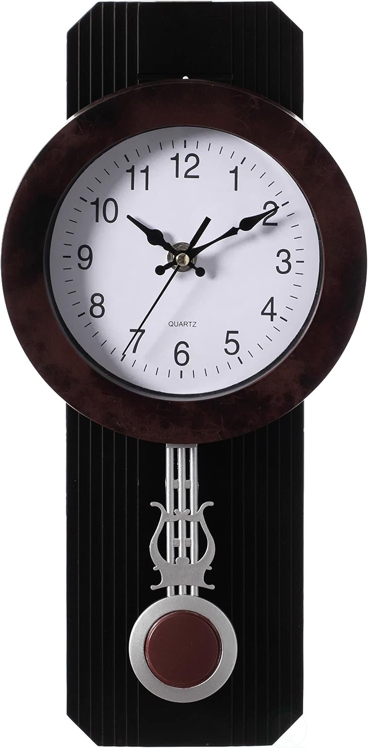 Amazon.com: Traditional Black Round Wood- Looking Pendulum Plastic Wall ...