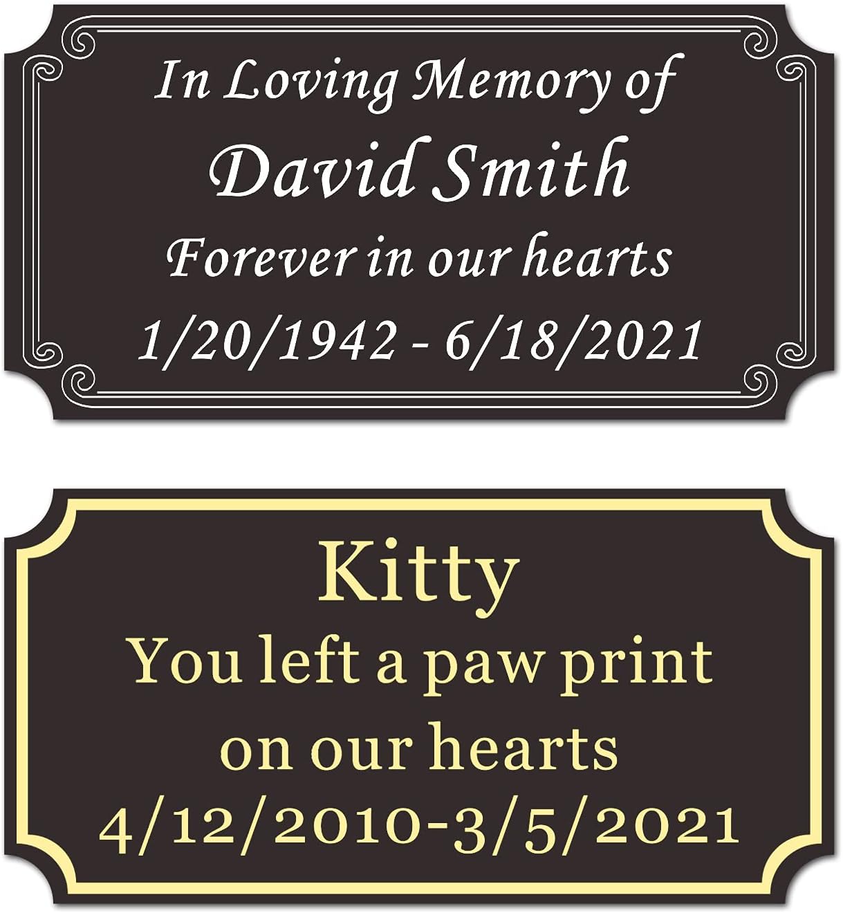 Amazon.com: Size: 2" H x 4" W, Custom Elegant Metal Engraved Plate ...