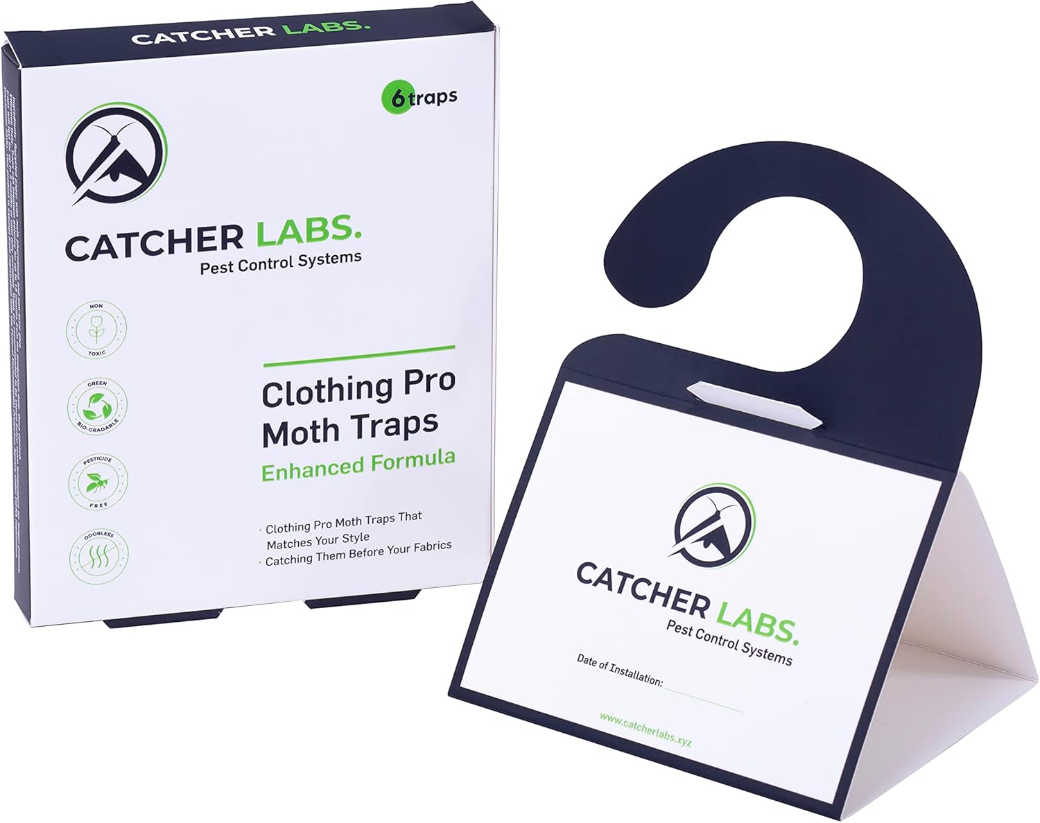 Amazon.com : Catcher Labs Moth Traps for Clothes | Moth Traps with ...