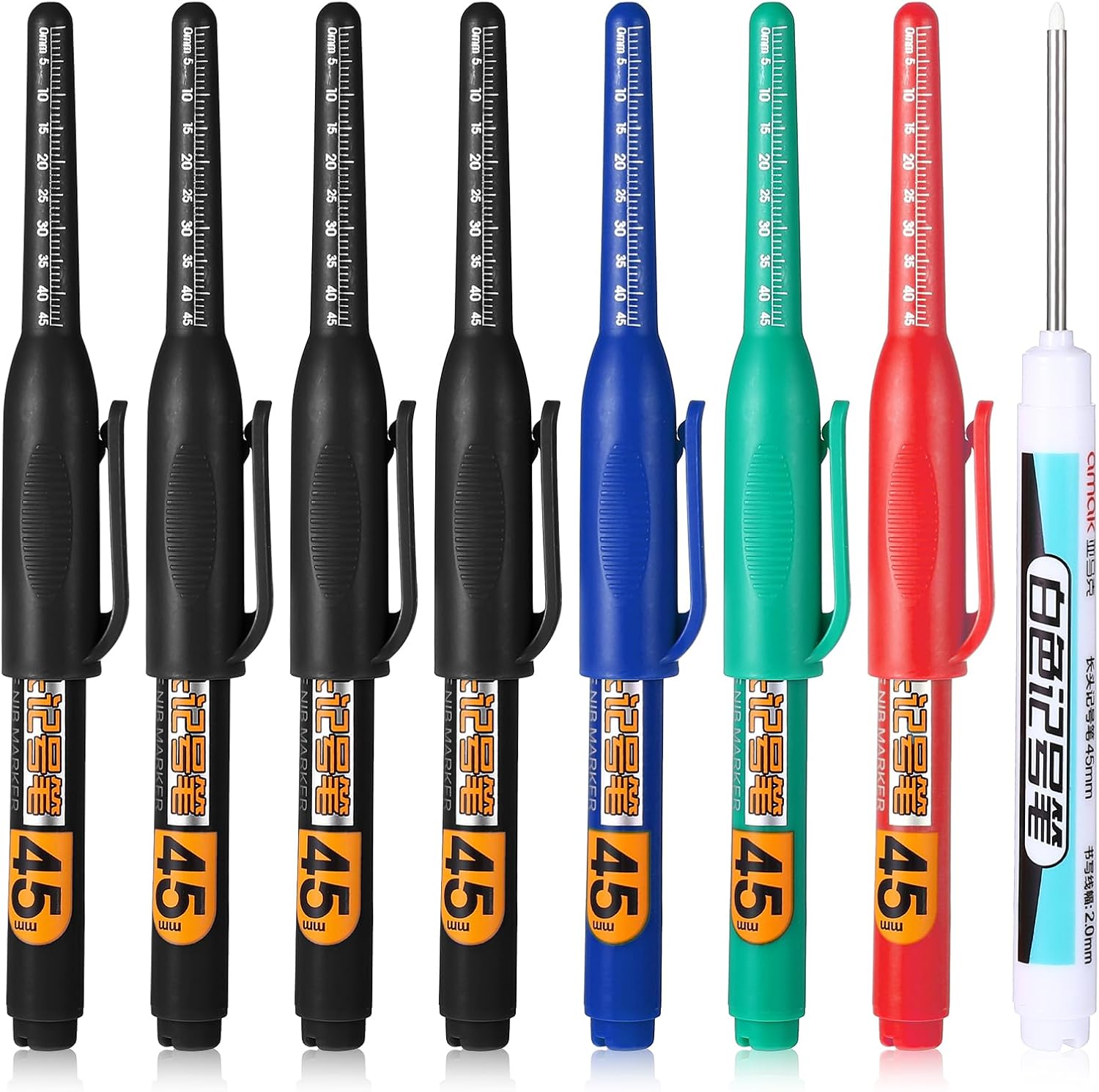 Hpmjz 8Pcs Deep Reach Markers Long Nib Nose Waterproof Marker Multi ...