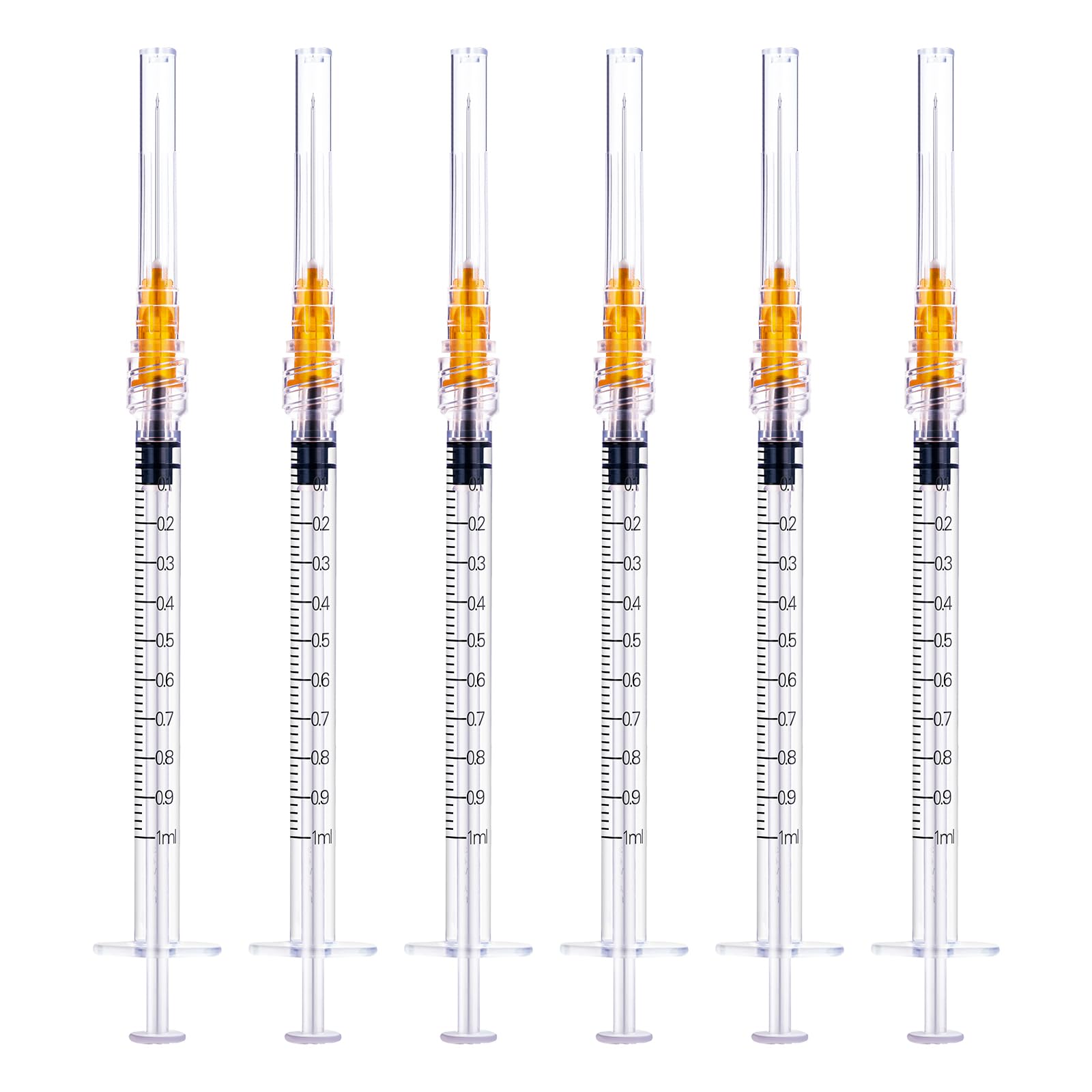 1ml/cc Disposable Syringe with 25 Gauge 1 Inch,Individual Package,Pack ...