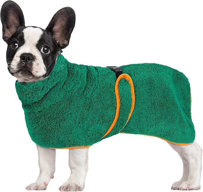 Amazon.com : Glittme Dog Bathrobe, Super Soft Dog Robe Quick Drying Dog ...