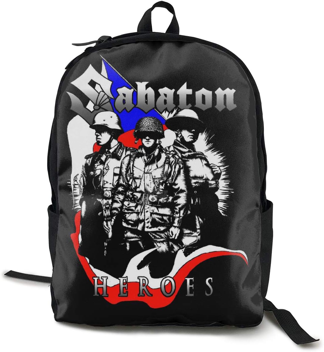 Amazon.com | SupersBag Unisex Backpack Cool Teenager Sabaton Black ...