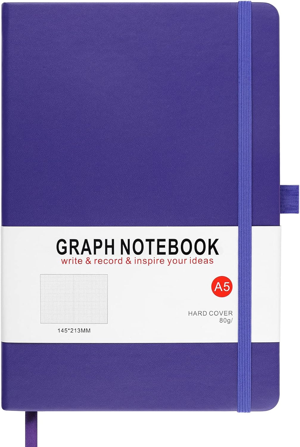 HIJYOO A5 Graph Paper Notebook, Squared Notebook 200 Pages A5 Hardback ...