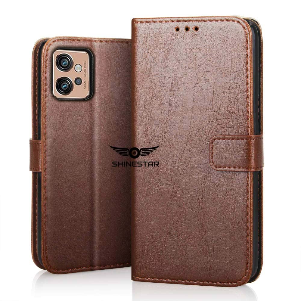 SHINESTAR Motorola Moto G32 Flip Back Cover | PU Leather Flip Cover ...