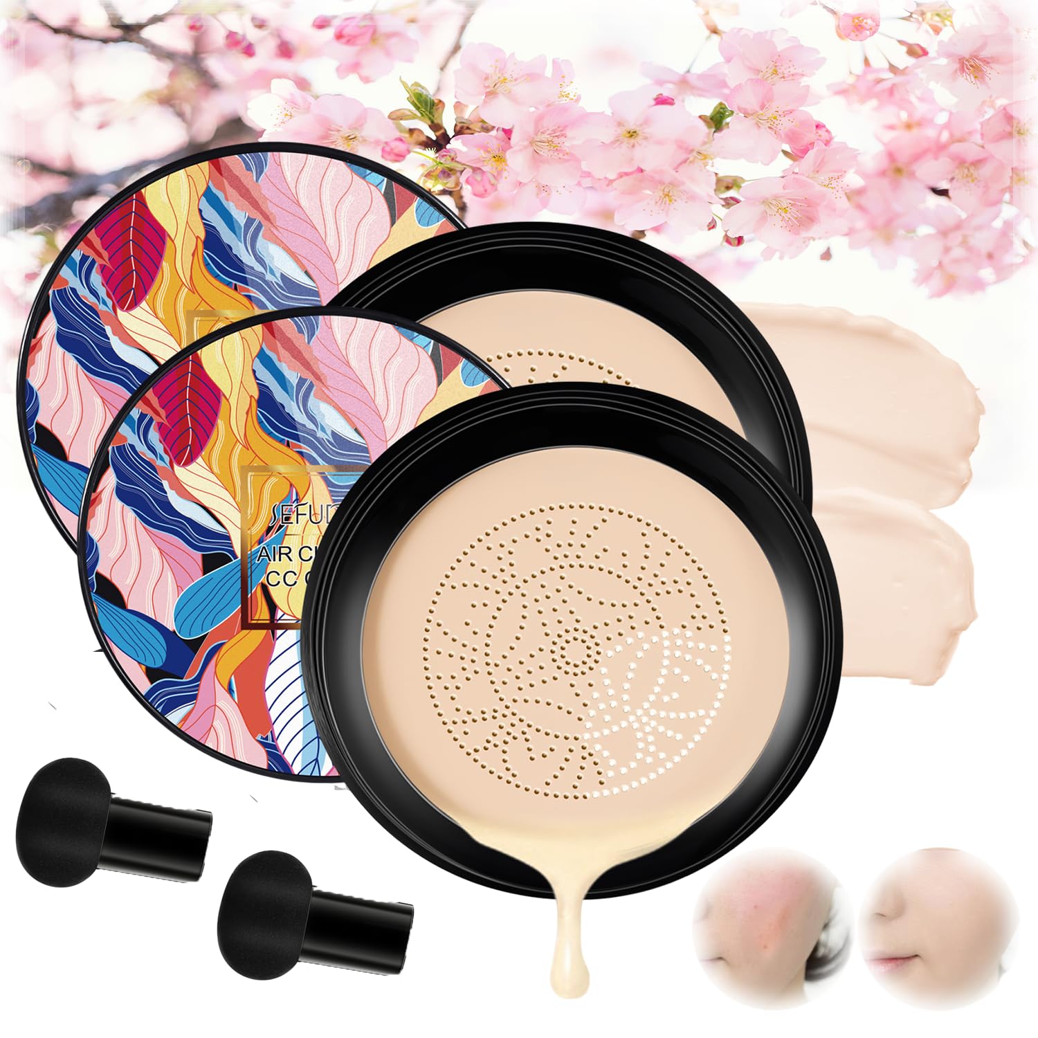 Amazon.com: Indicative 2024 New Mushroom Head Air Cushion CC Cream ...