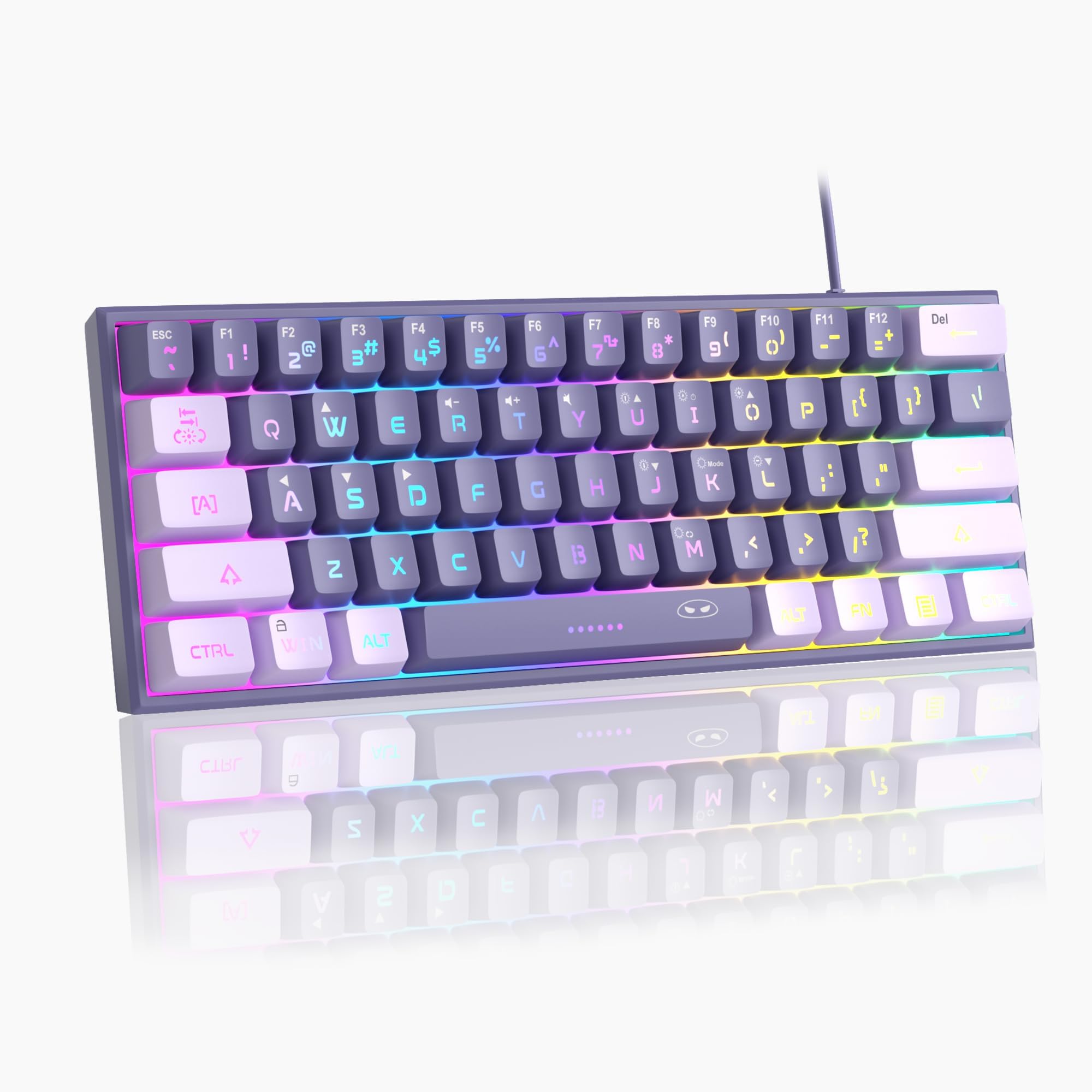 Amazon.com: MageGee Mini 60% Gaming Keyboard, RGB Backlit 61 Key ...