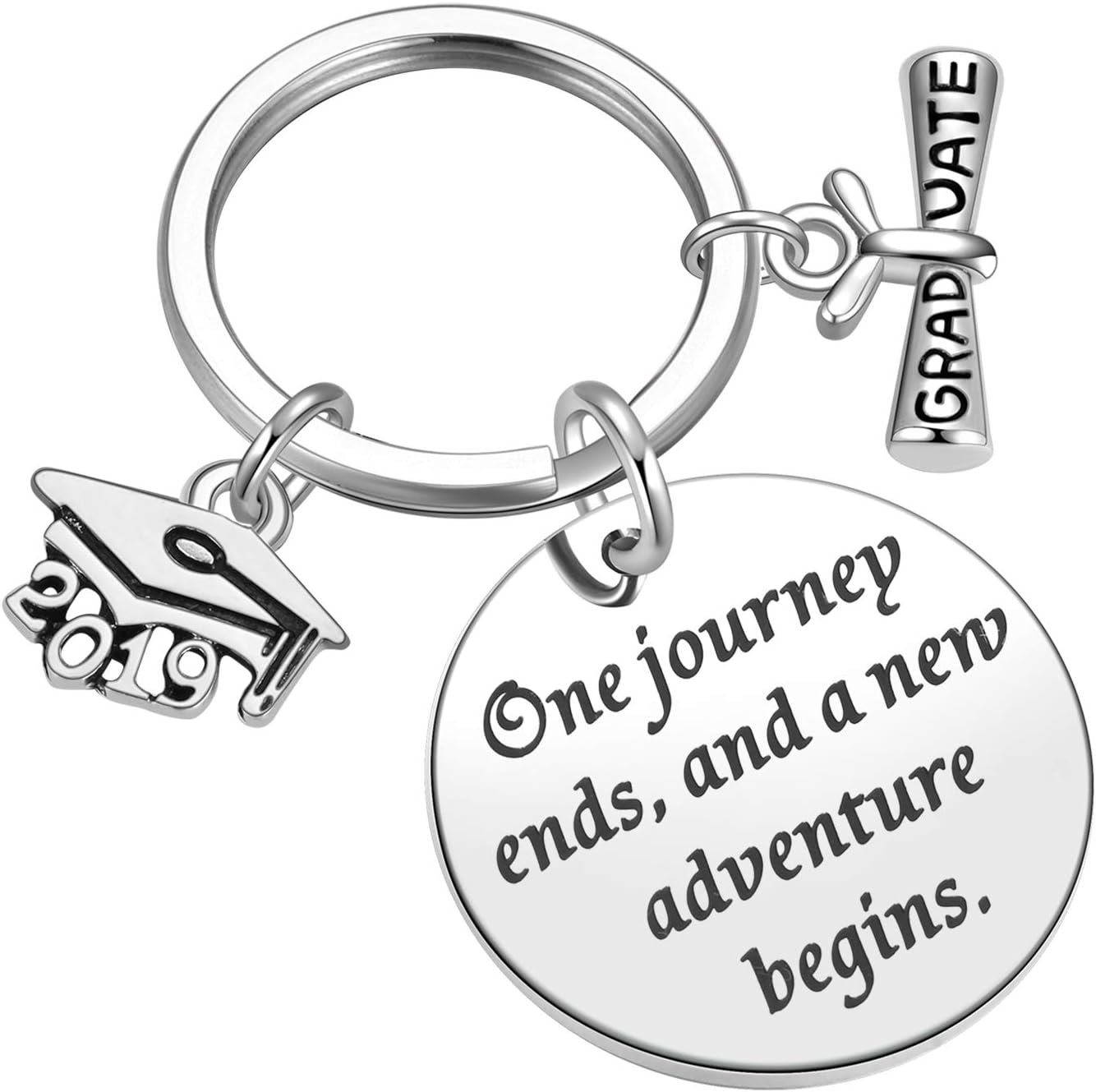 JZSTA Graduation Gifts New Adventure Begins Keychain Graduation Key ...