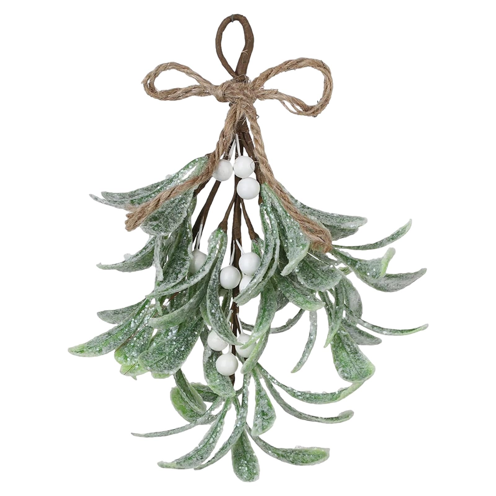 Evember 9.1inch Artificial Mistletoe Picks 2 Styles Frosted Artificial ...