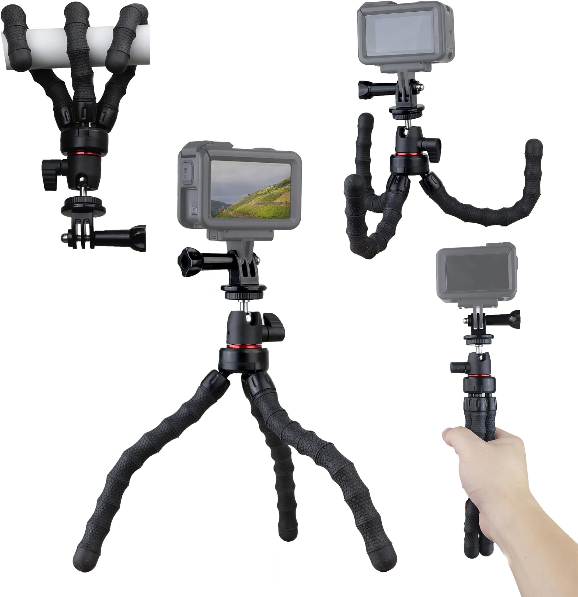Amazon.com : Hocoder Flexible Camera Tripod Compatible with GoPro Hero ...