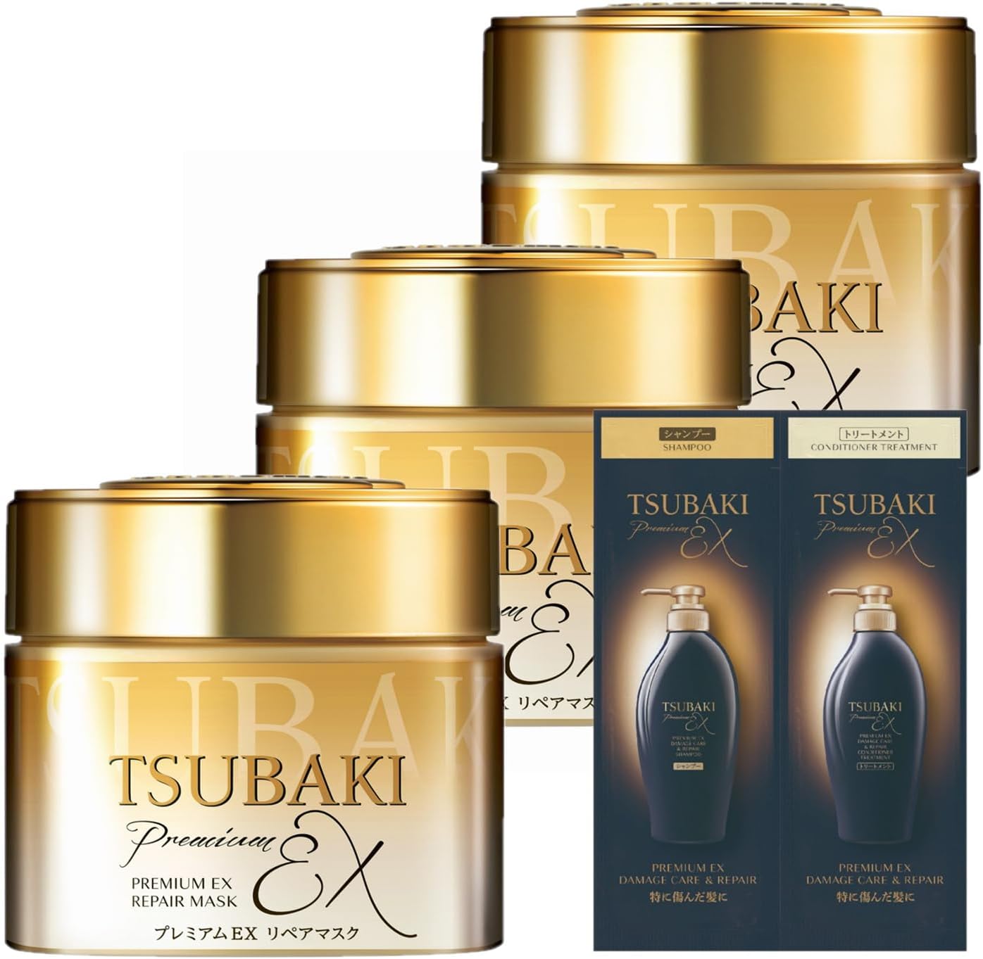 TSUBAKI Premium Repair Mask, Hair Pack, 6.3 oz (180 g) x 3 Pieces, Set + Bonus : Amazon.com.au ...