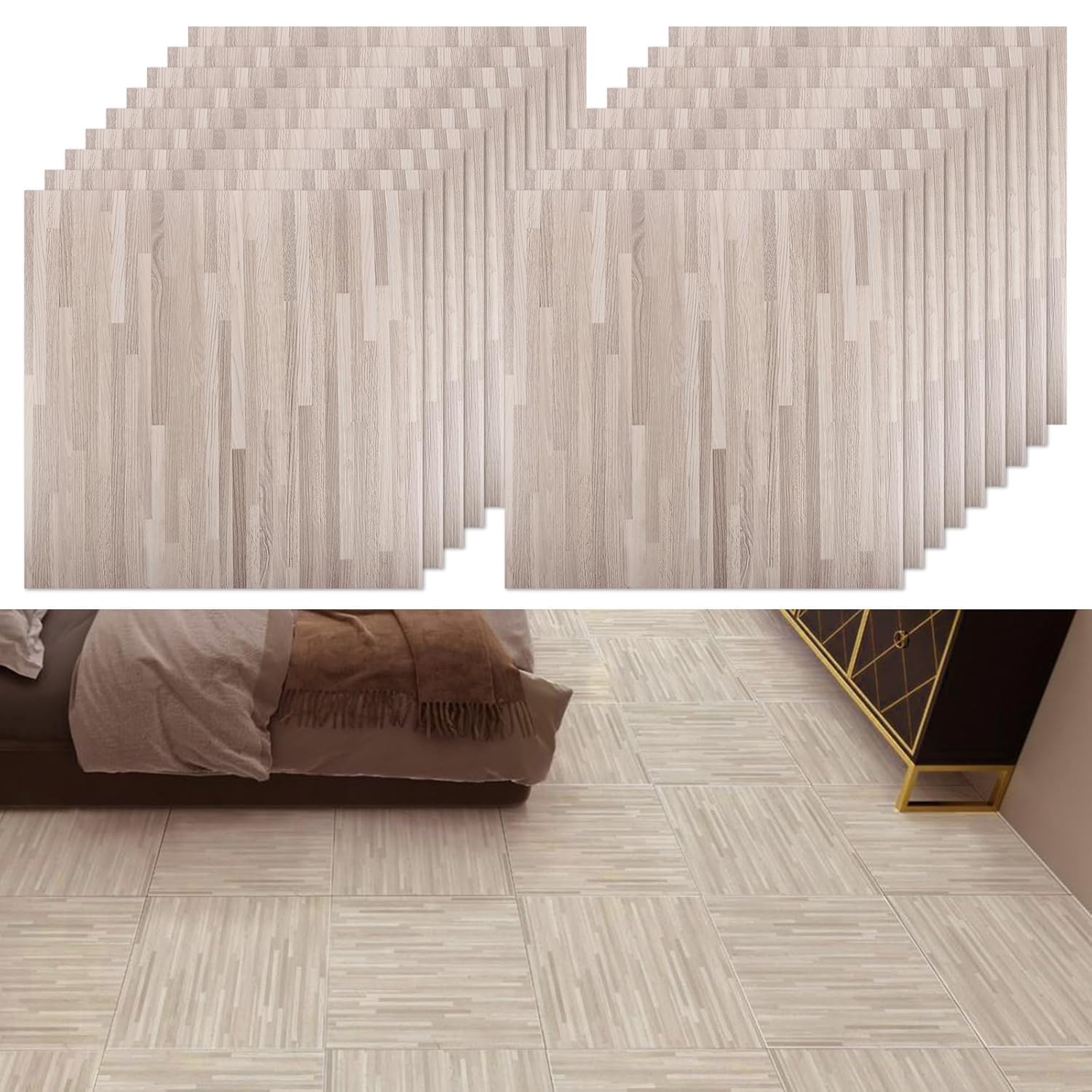YAYODS 40 Pack Self Adhesive Floor Tile Vinyl Flooring, 30x30cm Wood ...