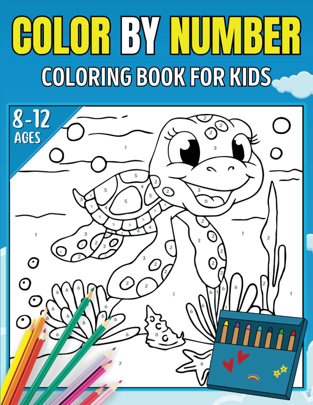 Color By Number Coloring Book For Kids Ages 8-12: Large Print Animals ...