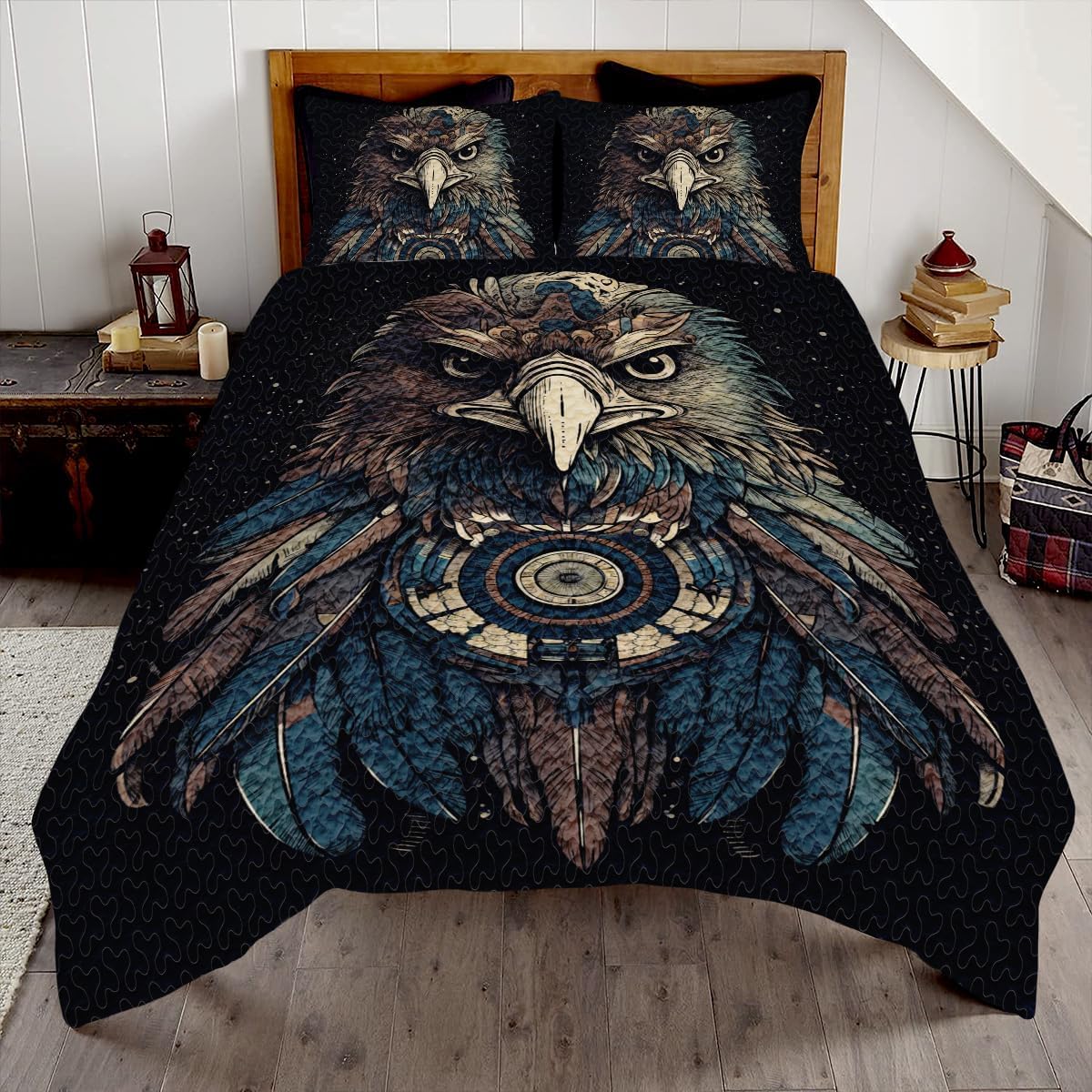 Amazon.com: Personalized Eagle Quilt Pattern - Eagle Print Comforter ...