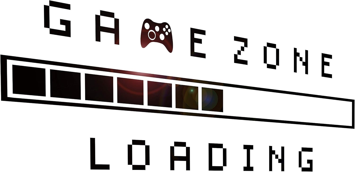 Amazon.com: Wall Decal Gaming Game Zone Loading Gamer Kids Room Decor ...