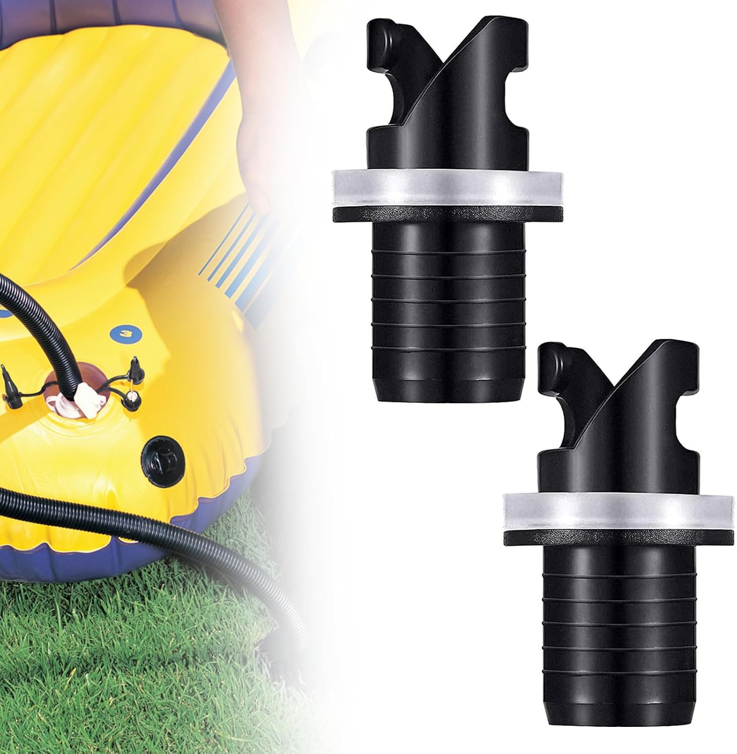 Boat Foot Pump Hose Adapter Valve Kayak Adapter 2PCS Inflatable Pump ...