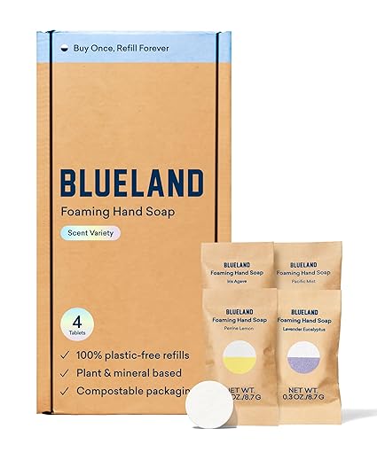 Amazon.com : BLUELAND Foaming Hand Soap Refill Tablets, 4-Pack, Variety ...