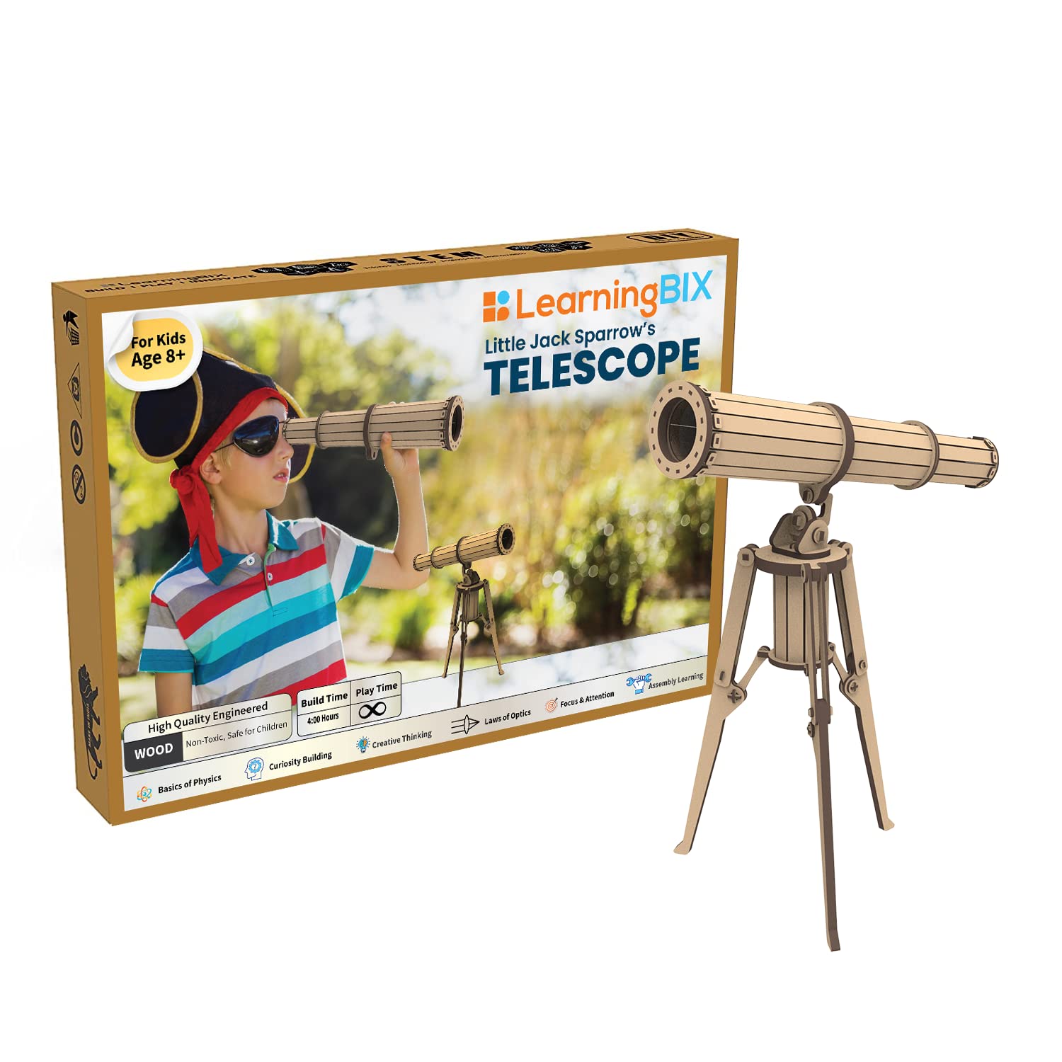 Buy LearningBIX Little Jack Sparrow's Telescope STEM Kit for Age 8 ...