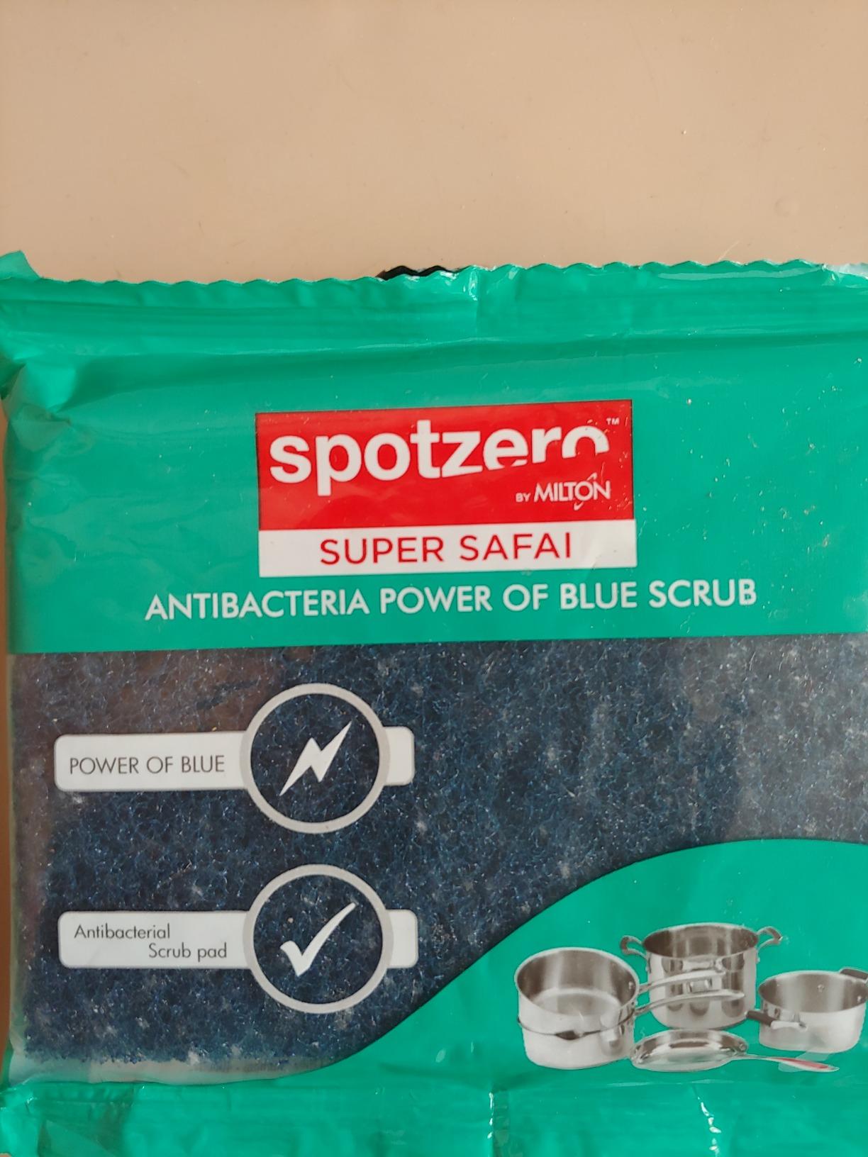 Spotzero by Milton Scrub (10 x 7.5 x 1 cm, Blue) - Pack of 1 : Amazon ...