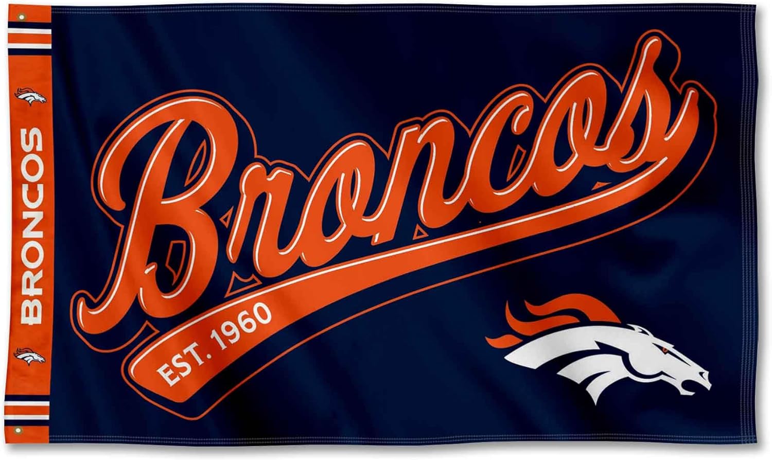 Amazon.com : WinCraft Denver Broncos Script Logo Premium Flag : Sports ...