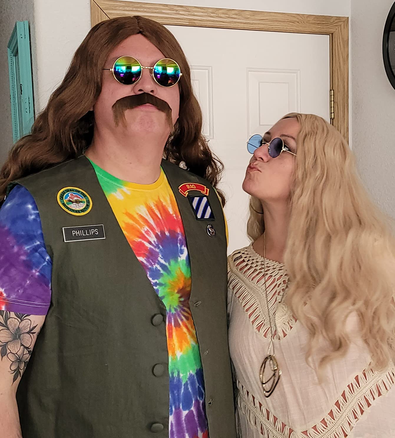$4/mo - Finance California Costumes Hippie Man Wig and Mustache | Buy ...