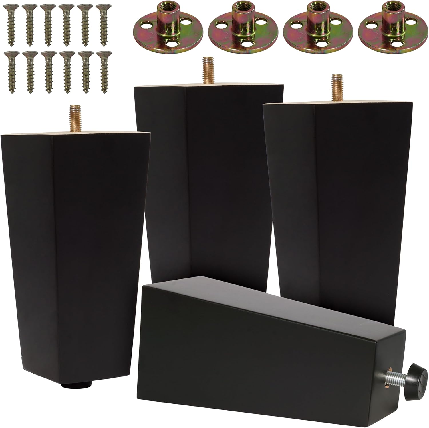 Amazon.com: CODIN (5 Sizes: 3"-4"-5"-6"-8" Set of 4 Wood Furniture Legs ...