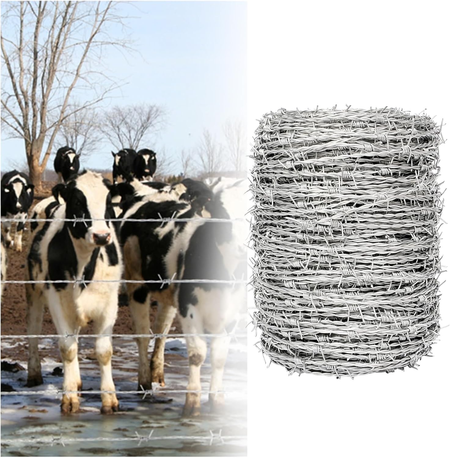 Amazon.com: HSYFdy 4 Point Barbed Wire Fence，Tough Barbwire Barb Wire ...