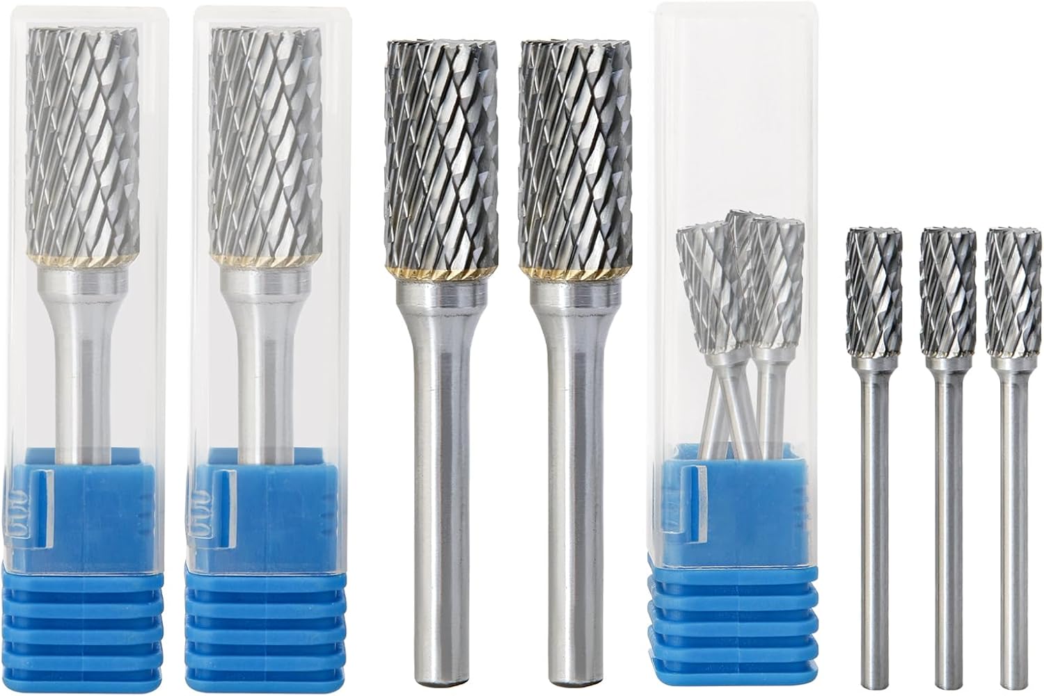 Die Grinder Bits KOTVTM Carbide Burrs Set With 1/4 Inch Shank 8pcs Double Cut Rotary Burr File ...