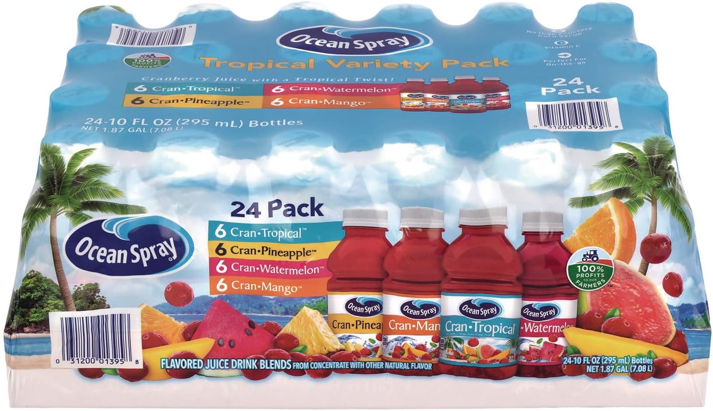 Amazon.com : Ocean Spray Tropical Variety Pack, 24 ct./10 oz. : Grocery ...