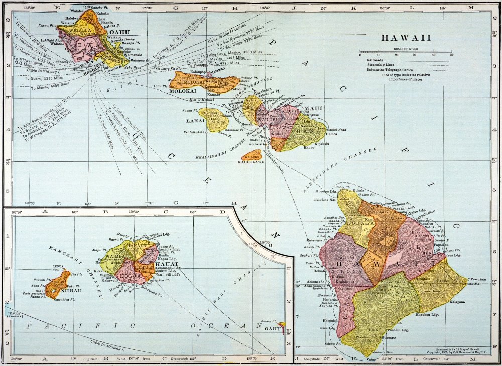 Printable Map Of Hawaiian Islands 378 Hawaii Islands Map Stock Photos,