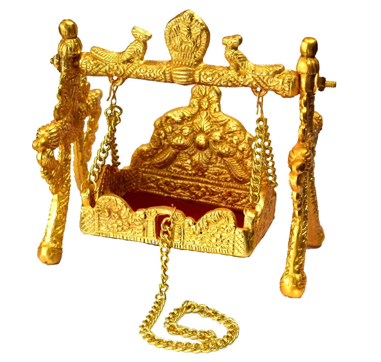 Buy Laddu Gopal Swing Palana Krishna Jhula, Standard Size, Golden ...