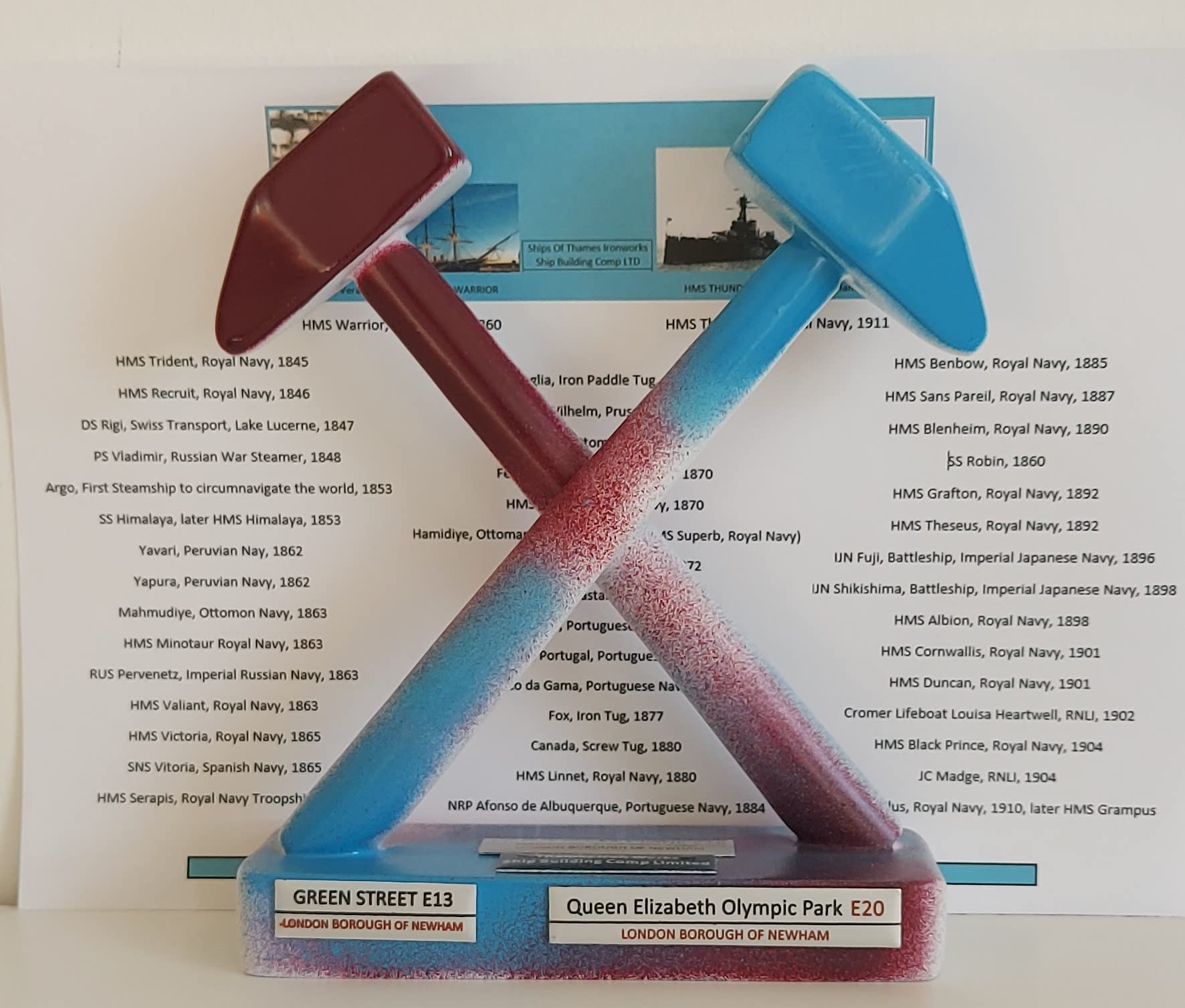 Famous Riveting Hammers Ornament Represeinting West Ham United Logo ...