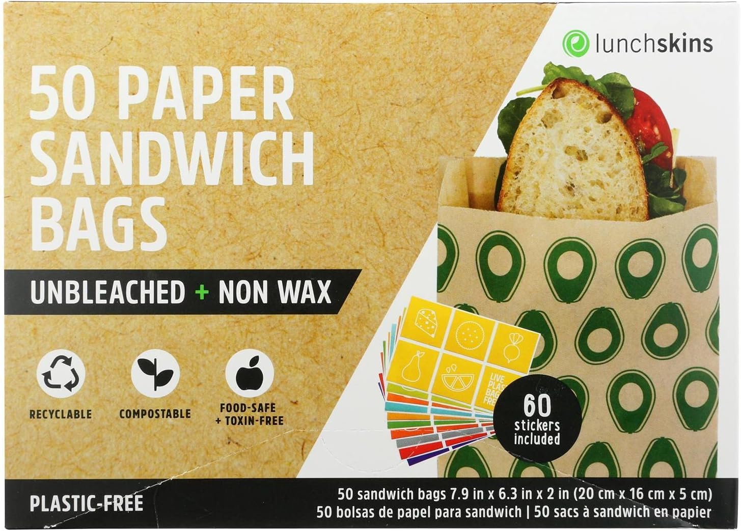 Amazon Lunchskins Avocado Paper Sandwich Bags 50 Count Per Pack amazon-lunchskins-avocado-paper-sandwich-bags-50-count-per-pack