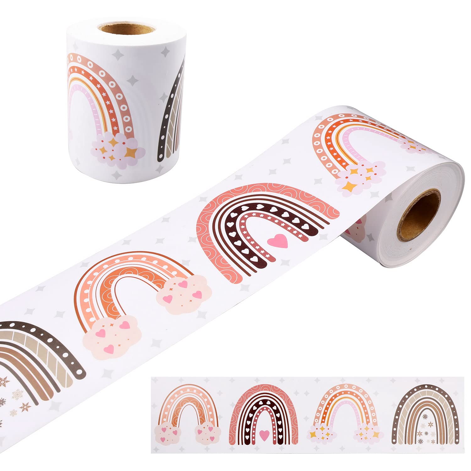 65ft Bulletin Board Borders Boho Rainbow Classroom Board Trim Rainbow ...