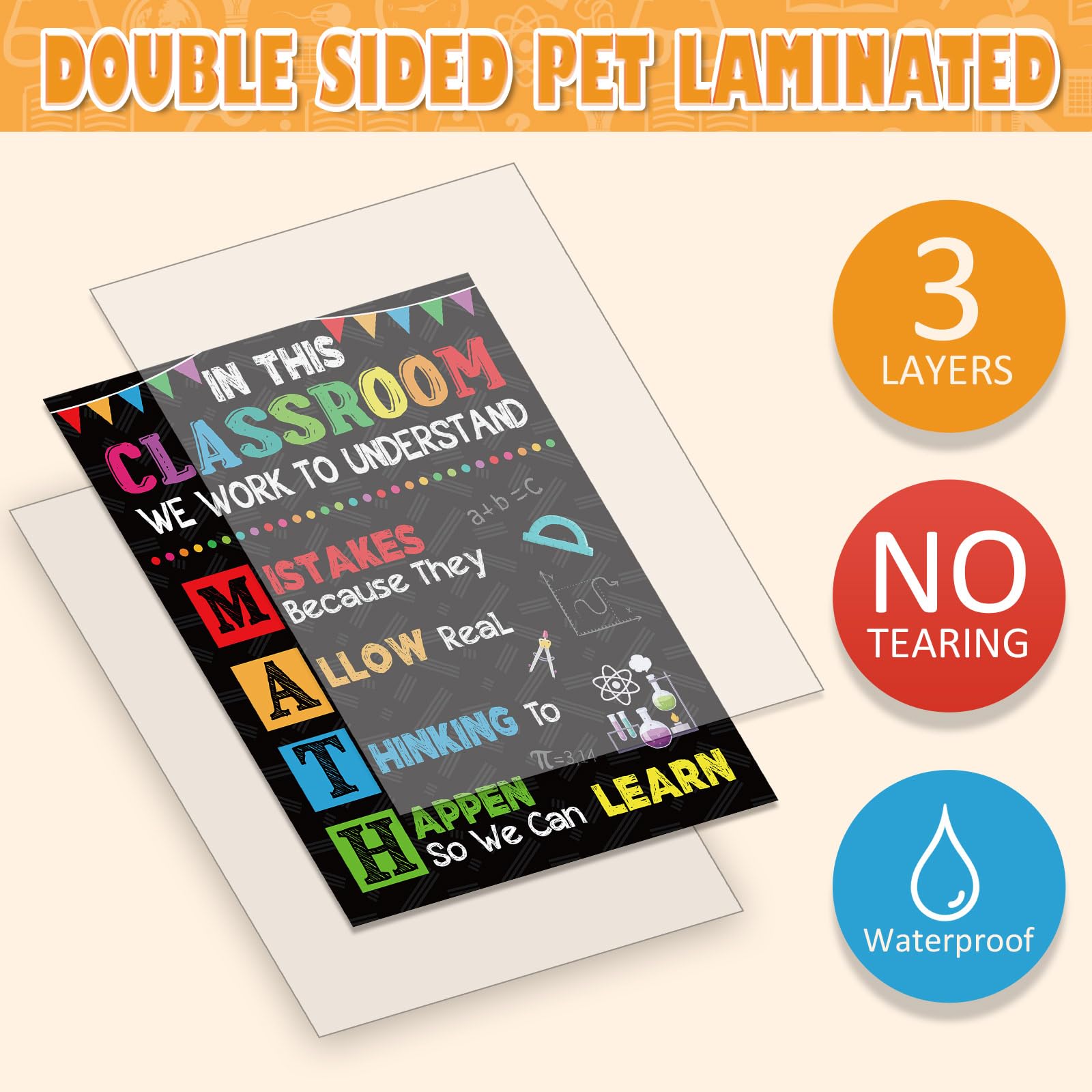 Snapklik.com : 20 Pcs Math Poster Why Math Growth Mindset Poster ...