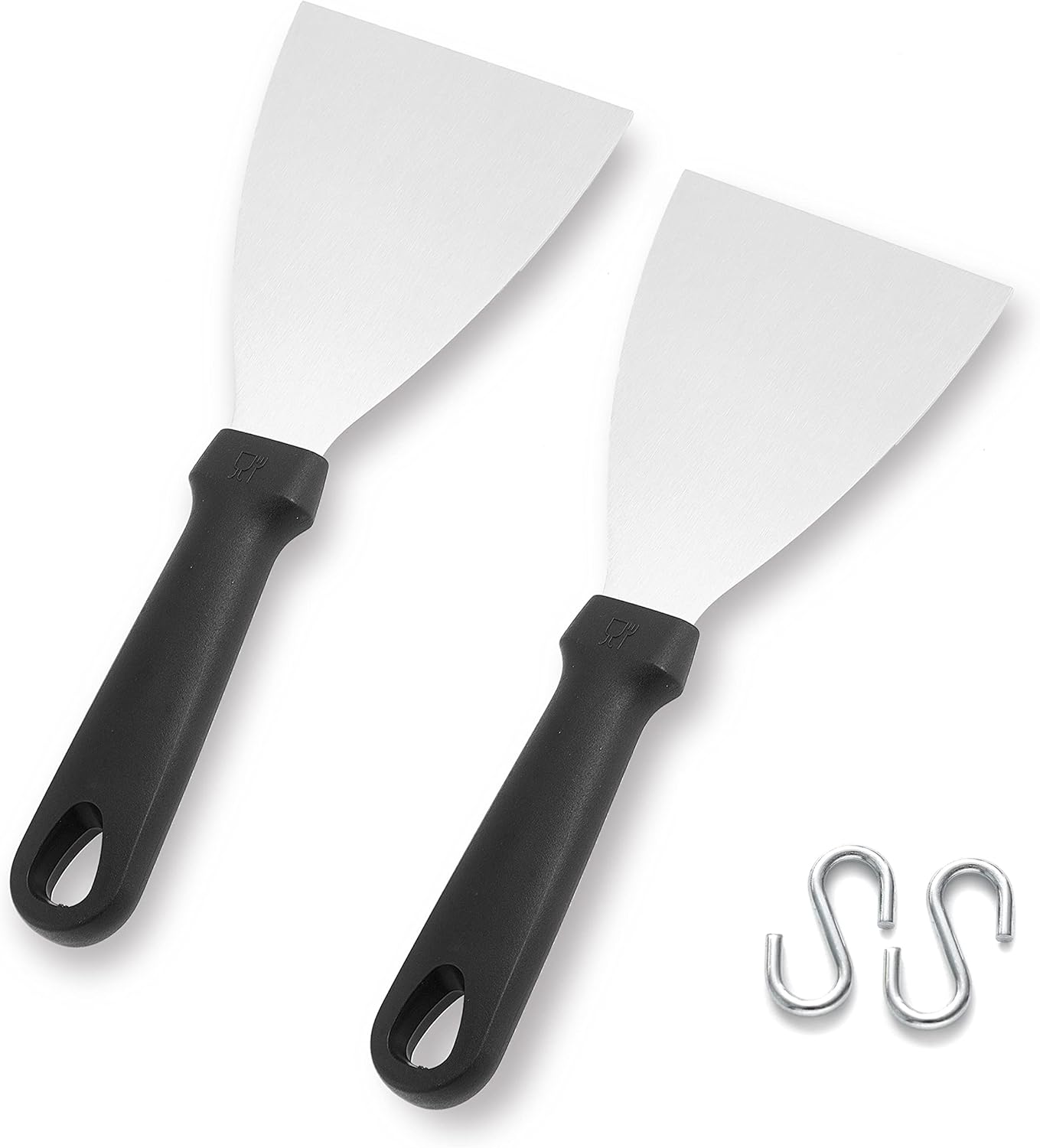 Herogo 2 Pieces Griddle Scraper Set, Stainless Steel Grill Scraper with ...