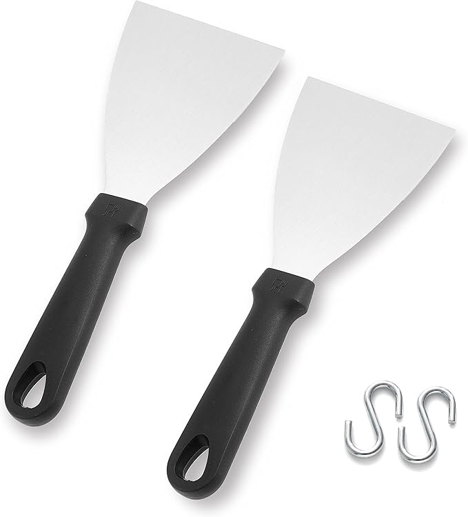 Herogo 2 Pieces Griddle Scraper Set, Stainless Steel Grill Scraper with ...