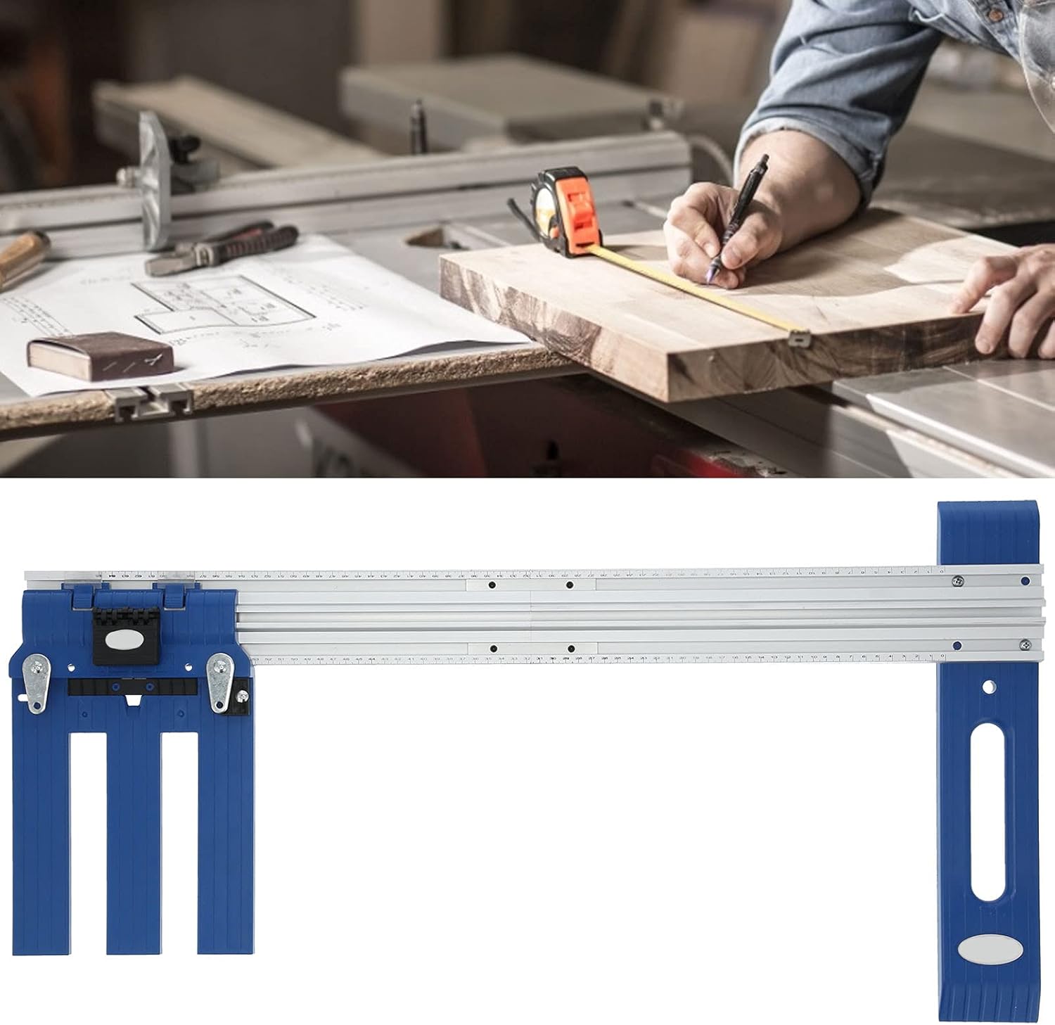Woodworking Cutting Guide Board, Rip‑Cut Circular Saw Guide Positioning ...