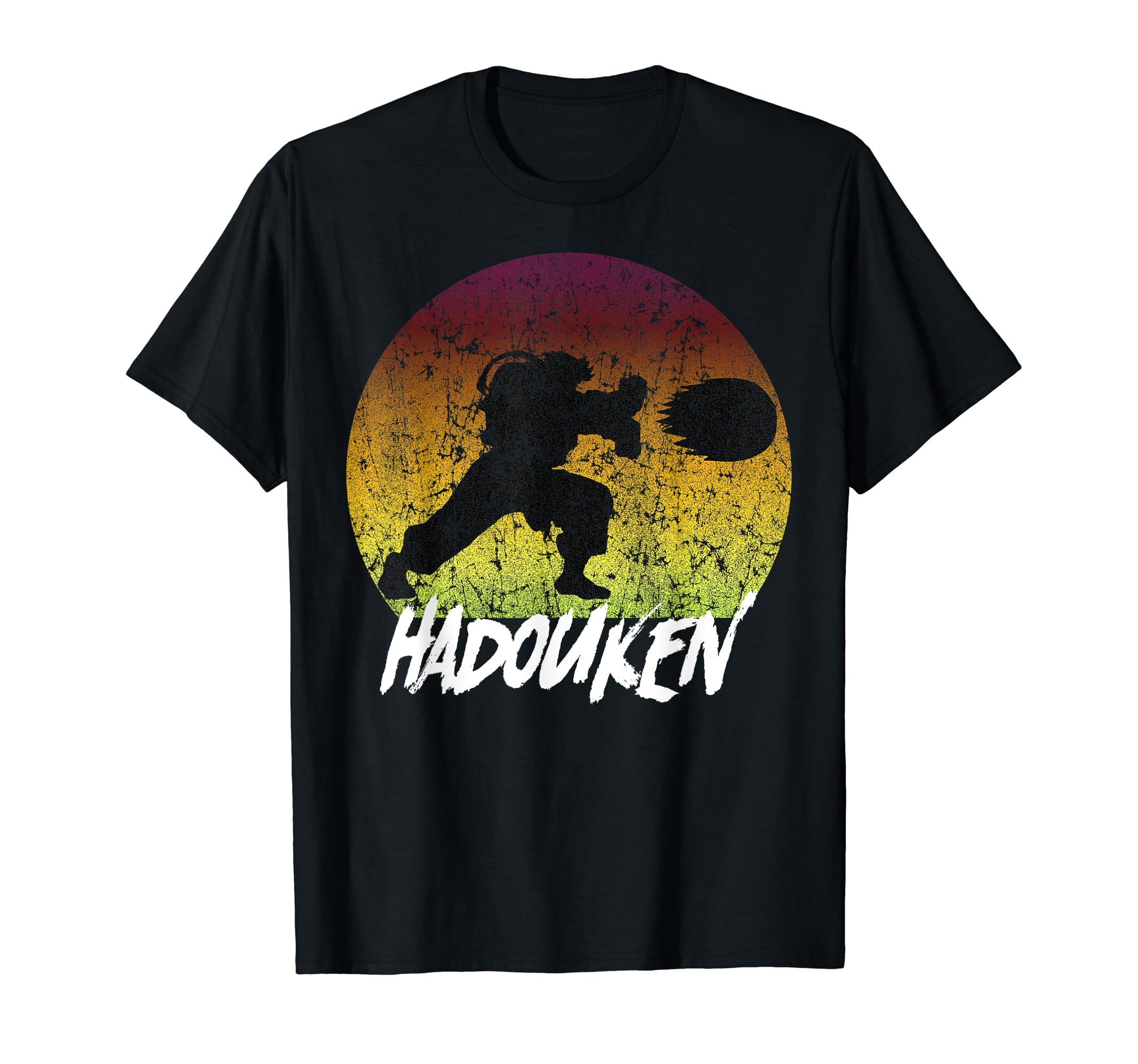 Amazon.com: Retro Vintage Hadouken Fighter 16 Bit 2 II - Black T-Shirt ...