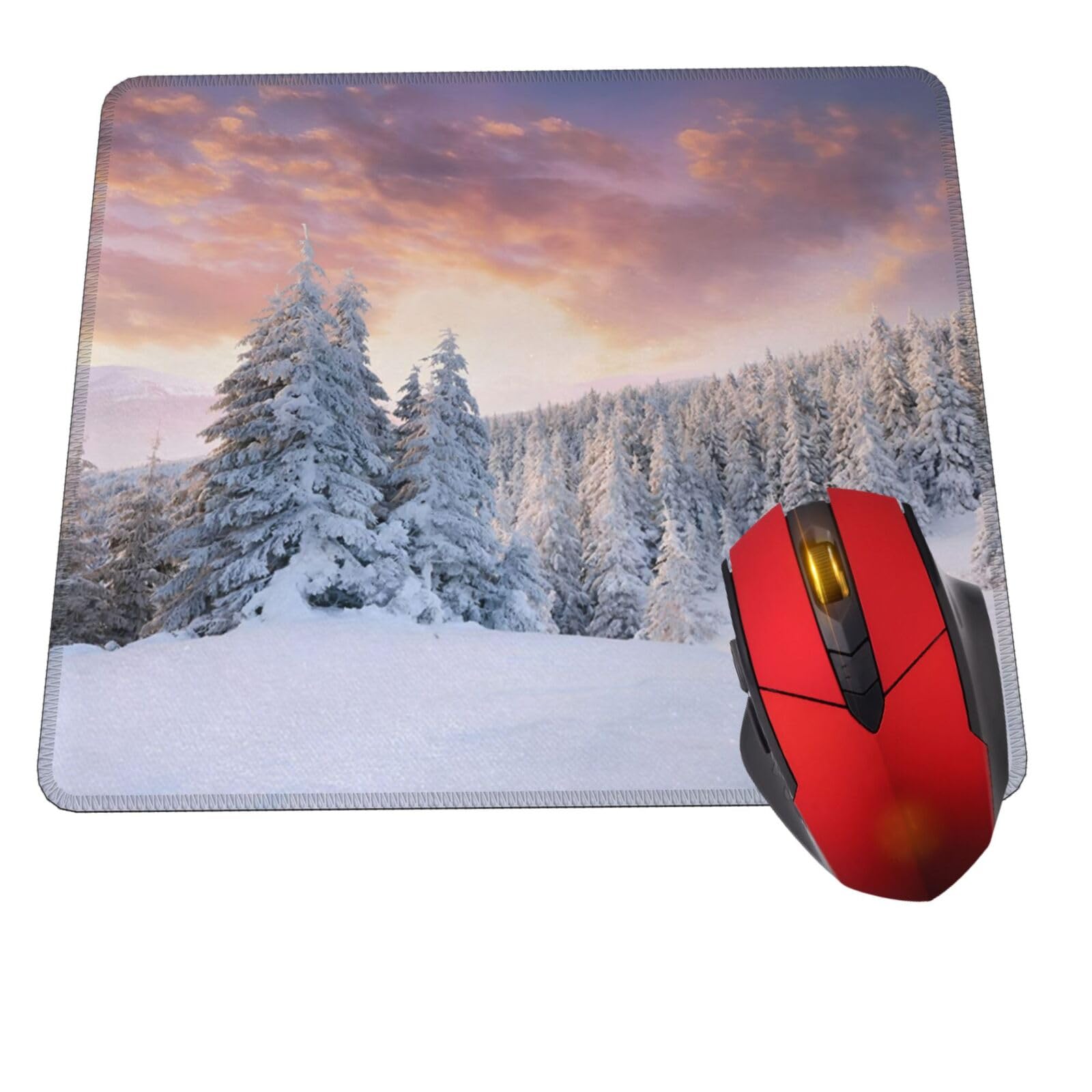 Amazon.com: Winter Landscape Mouse Pad Snowy Fields Mouse Pads for Desk ...