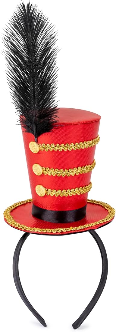 Amazon.com: Dress Up America Ringmaster Hat for Girls – Mini Red Top ...