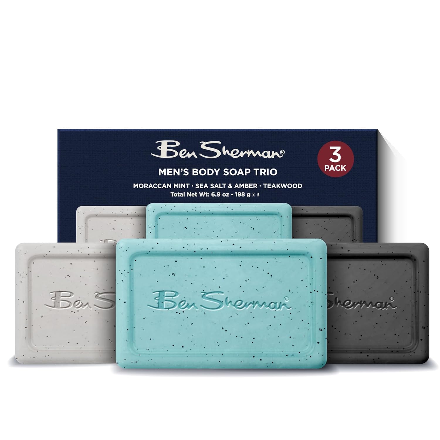 Amazon.com : Ben Sherman Bar Soap for Men 3 Pack Men's Bar Soap ...