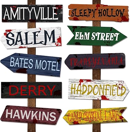 Amazon.com: Halloween Decorations Outdoor Yard Signs Cards 20Pcs Horror ...