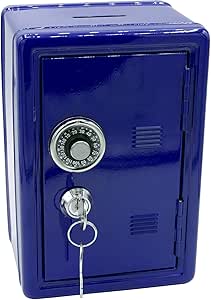 Metal Safe Shaped Money Box with Key : Amazon.co.uk: Home & Kitchen
