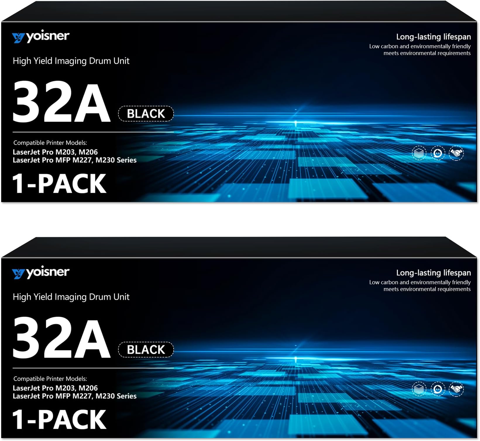 Amazon.com: 32A CF232A Imaging Drum Black 2-Pack: 32A CF232A Toner ...