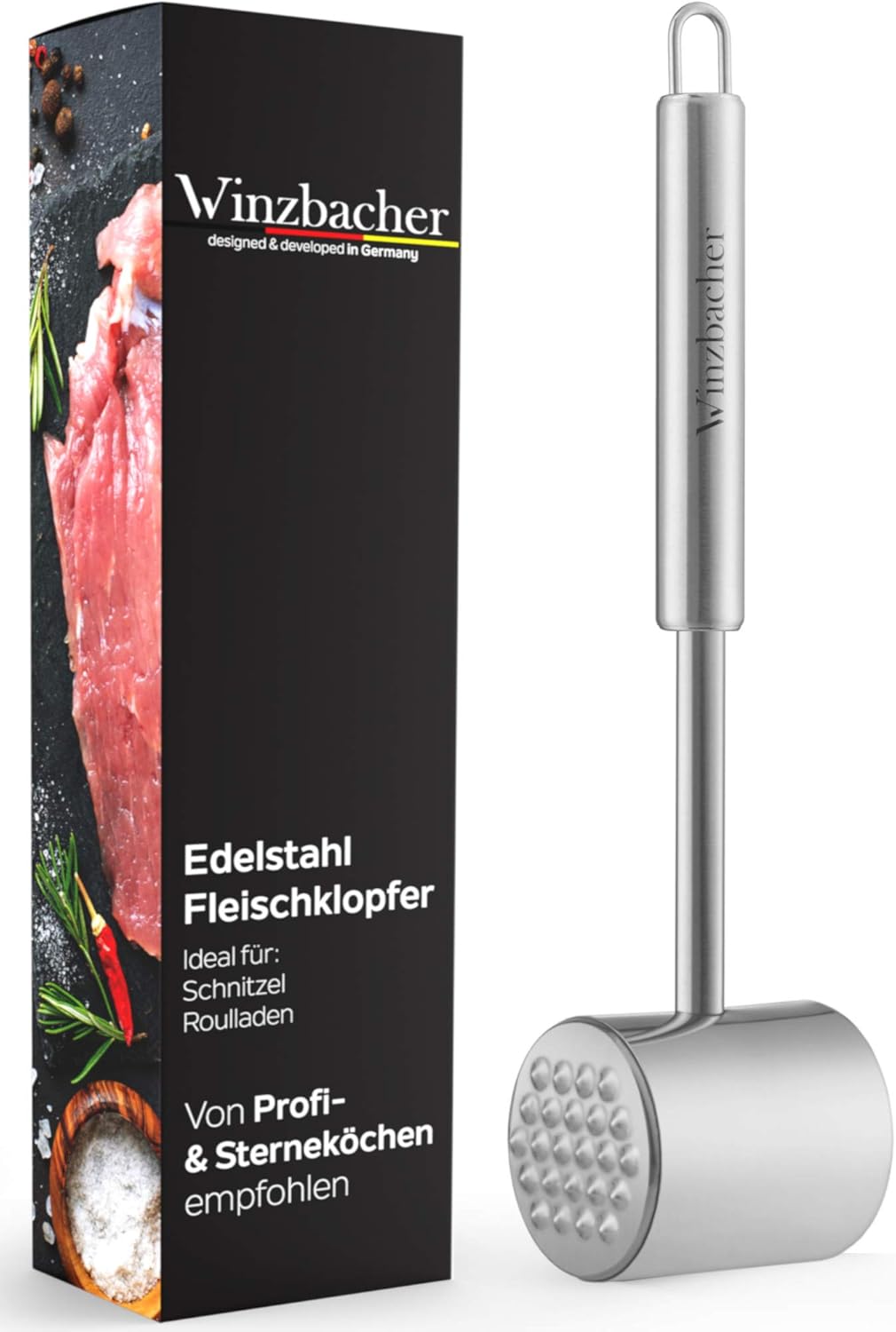 Winzbacher® Meat Tenderiser [Dishwasher Safe] Stainless Steel | 2 ...