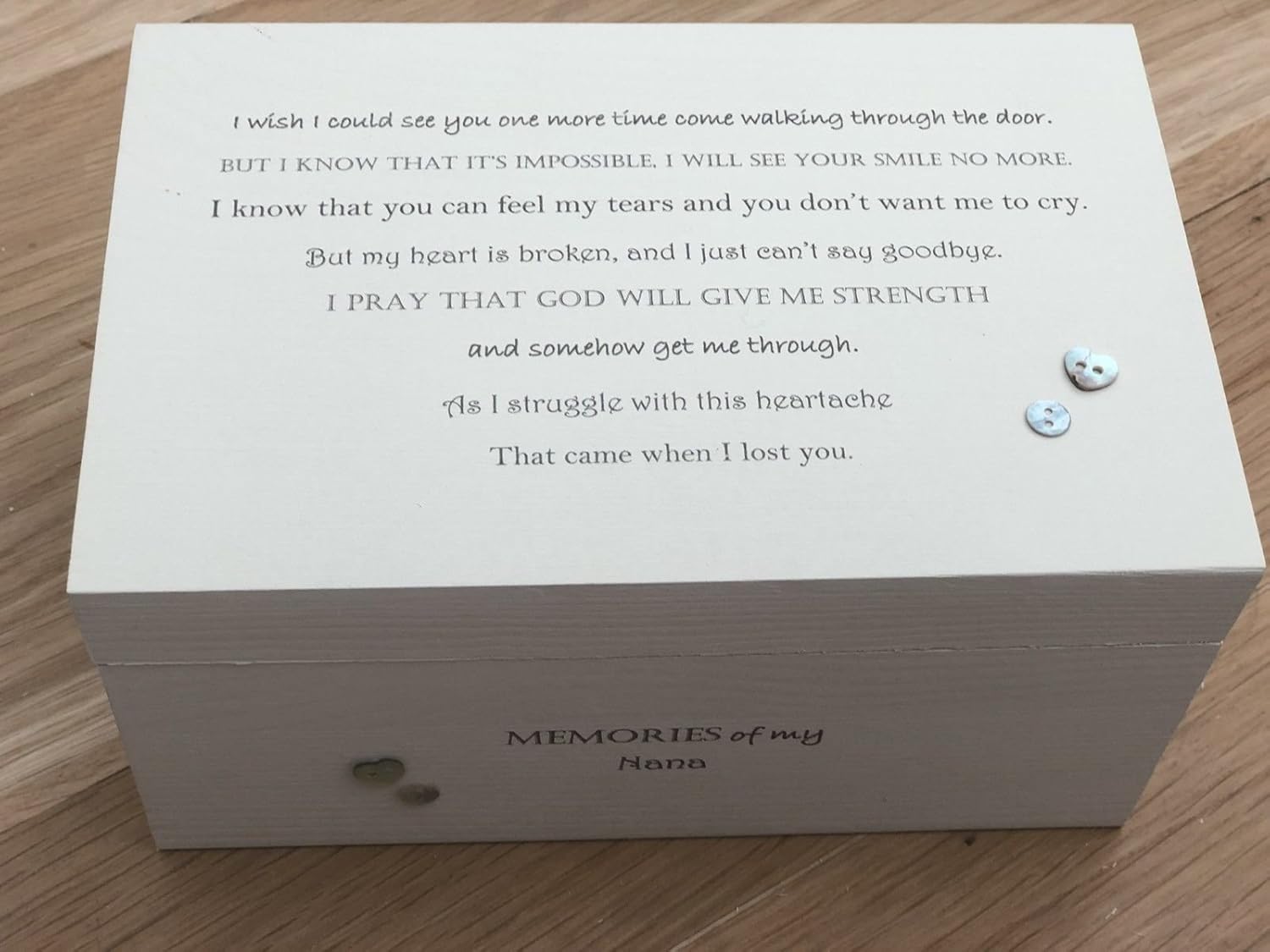 PERSONALISED Shabby Chic ~ Nana Nanna Grandma Gran BEREAVEMENT Memory ...