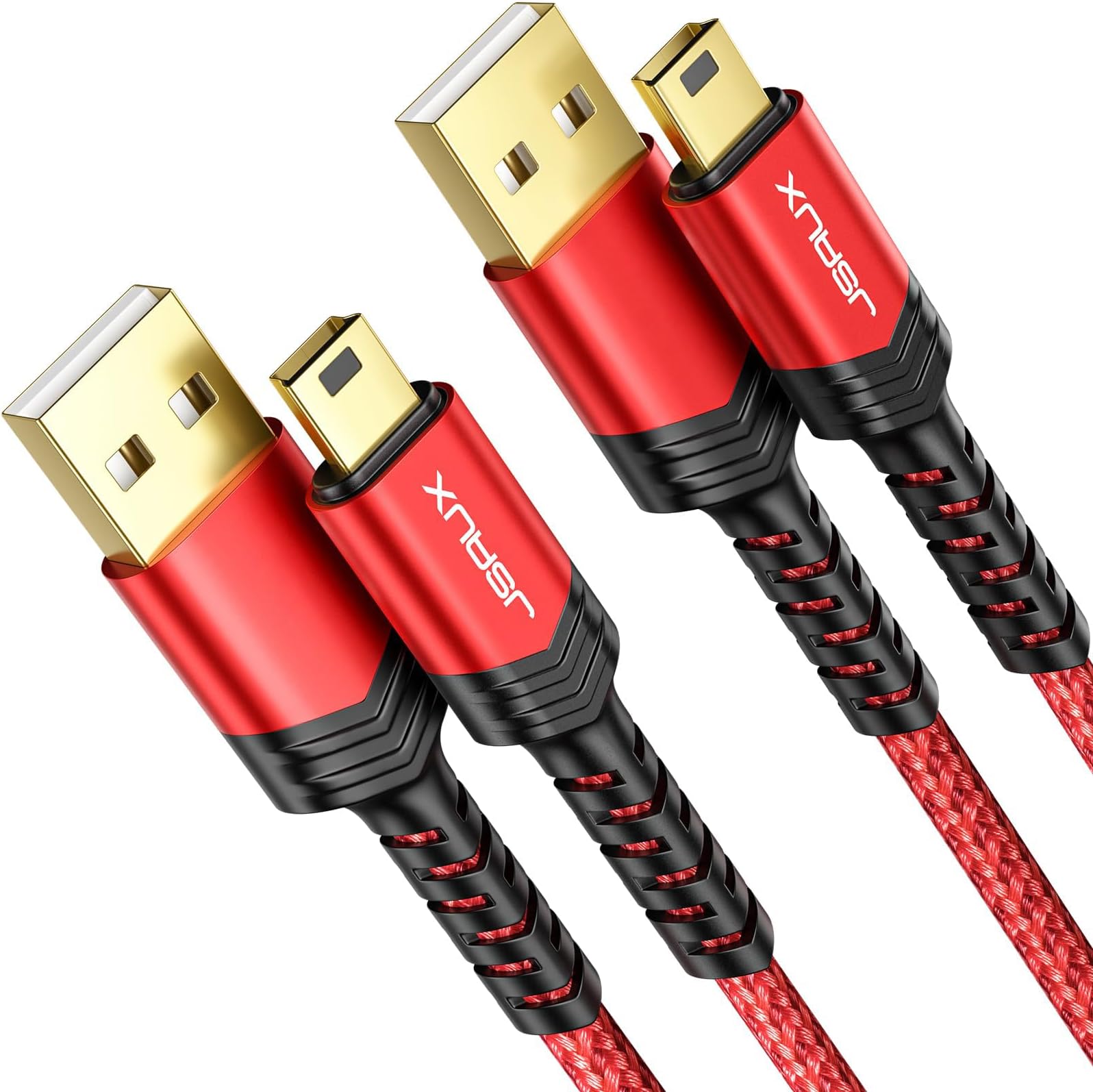 Amazon.com: JSAUX Mini USB Cable[2-Pack 3.3ft+6.6ft], USB 2.0 Type A to ...