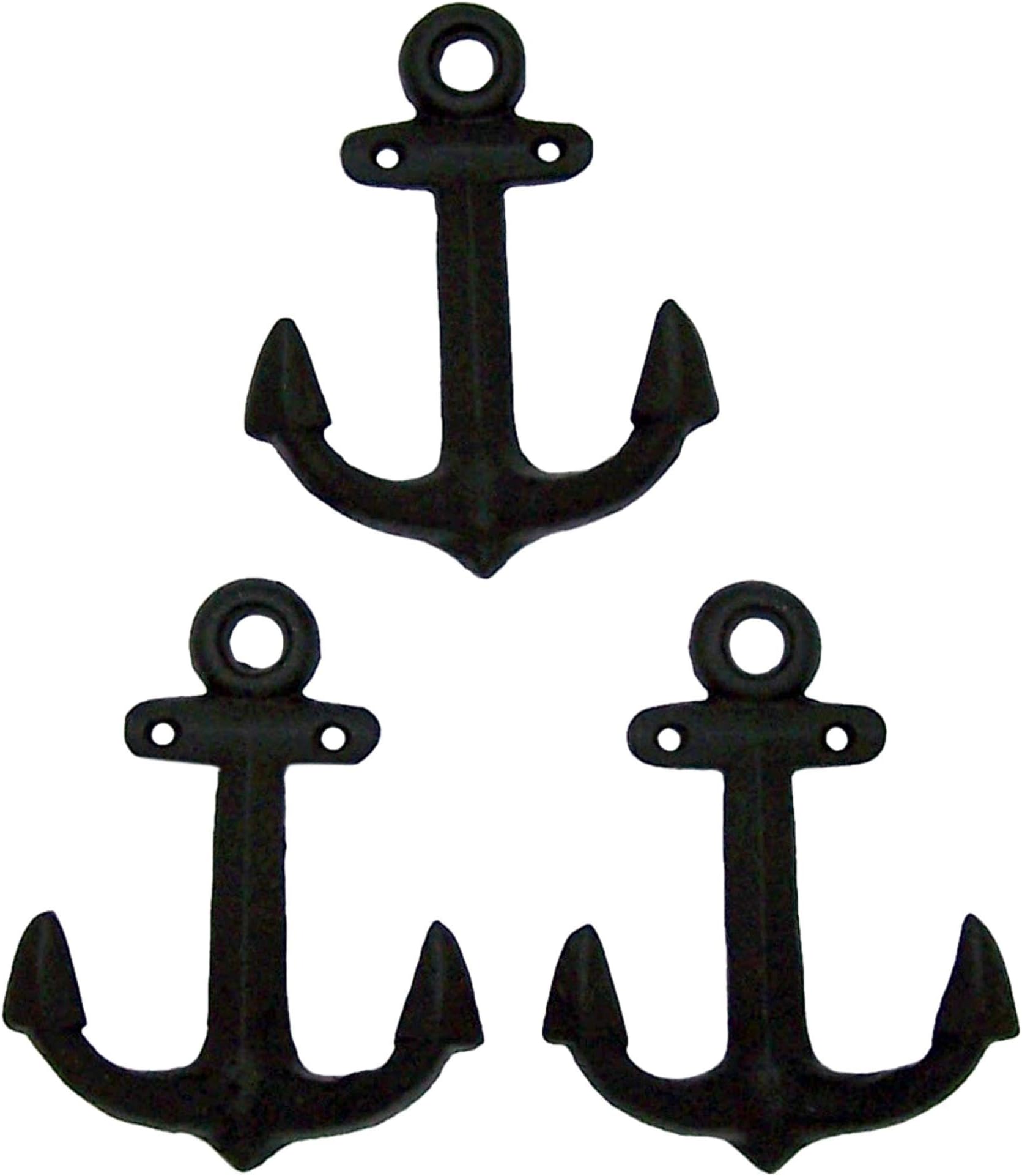 Amazon.com: Wowser Nautical Cast Iron Ship Anchor Wall Hooks, 6 Inches ...